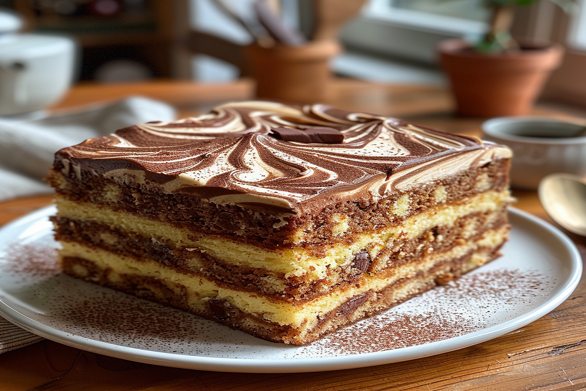 Marble Cake Recipe (Chocolate-Vanilla Swirl) – Easy & Moist
