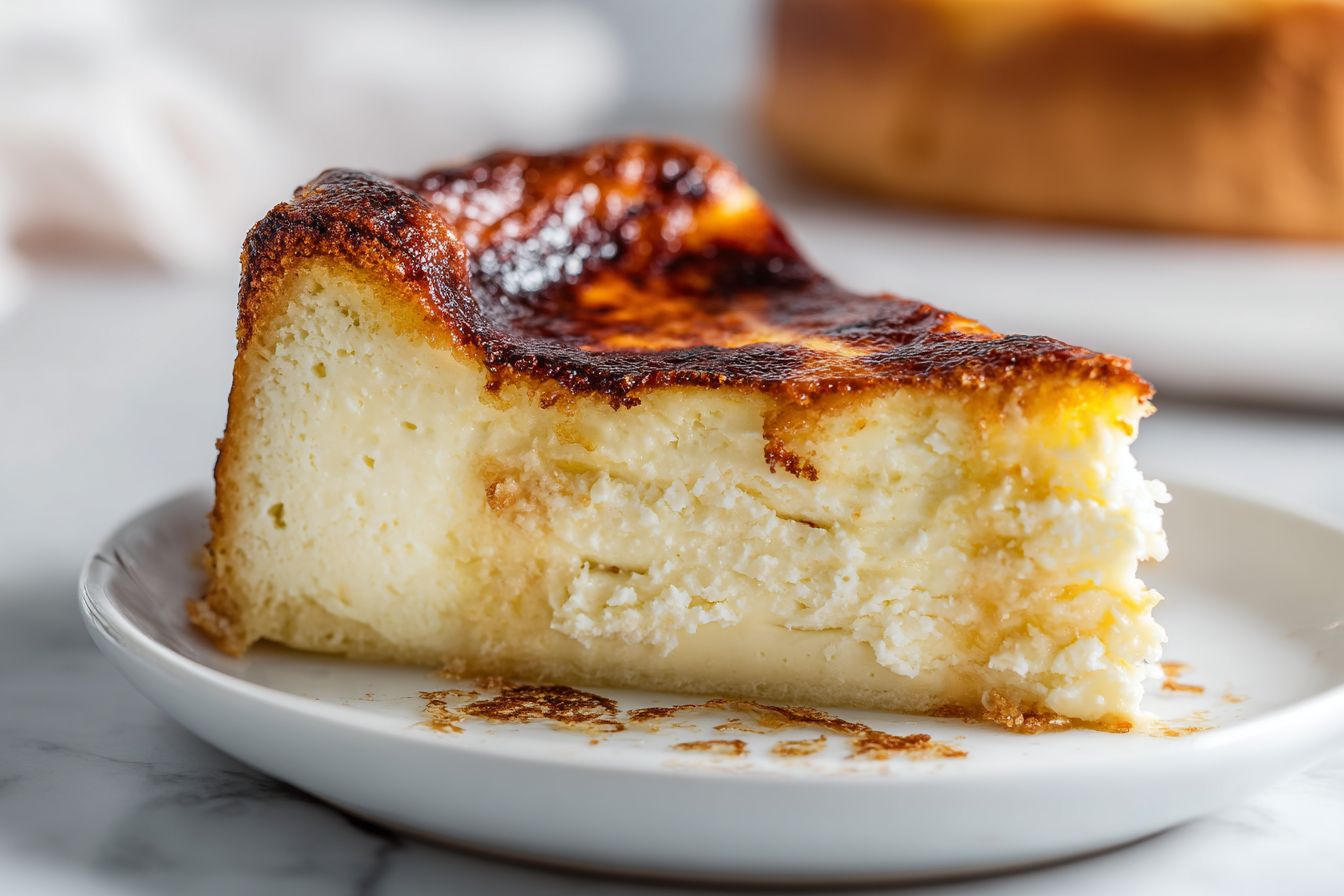 5-Step Basque Burnt Cheesecake Recipe | Rustic & Creamy